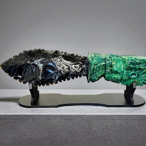 Obsidian Dagger With Malachite Handle – Maya Jaguar God | Handcrafted ...