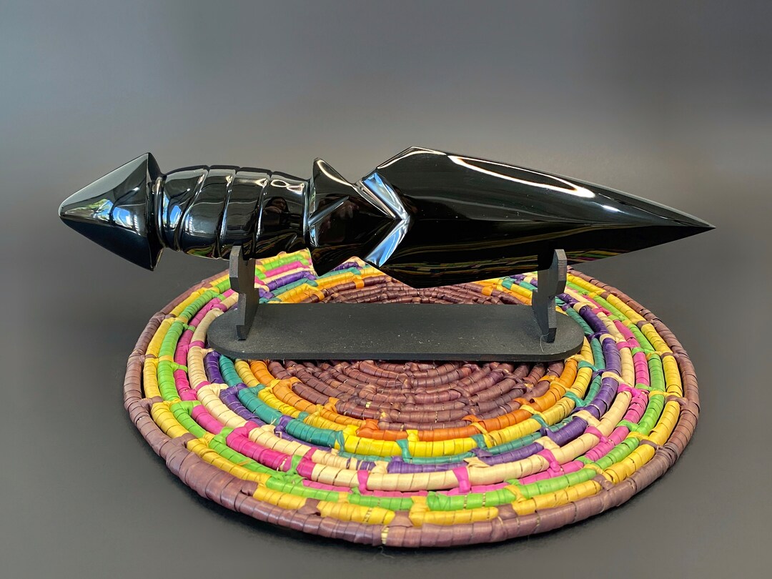 Black Obsidian Knife, 10.5cm (26 Cm), Lunar - Earthly. Altar Knife ...