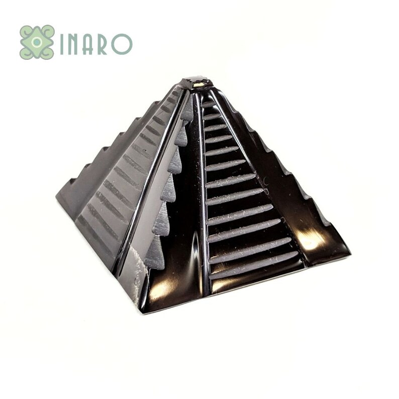 Obsidian Pyramids Set of 3 Egyptian Mayan and Teotihuacan | Etsy