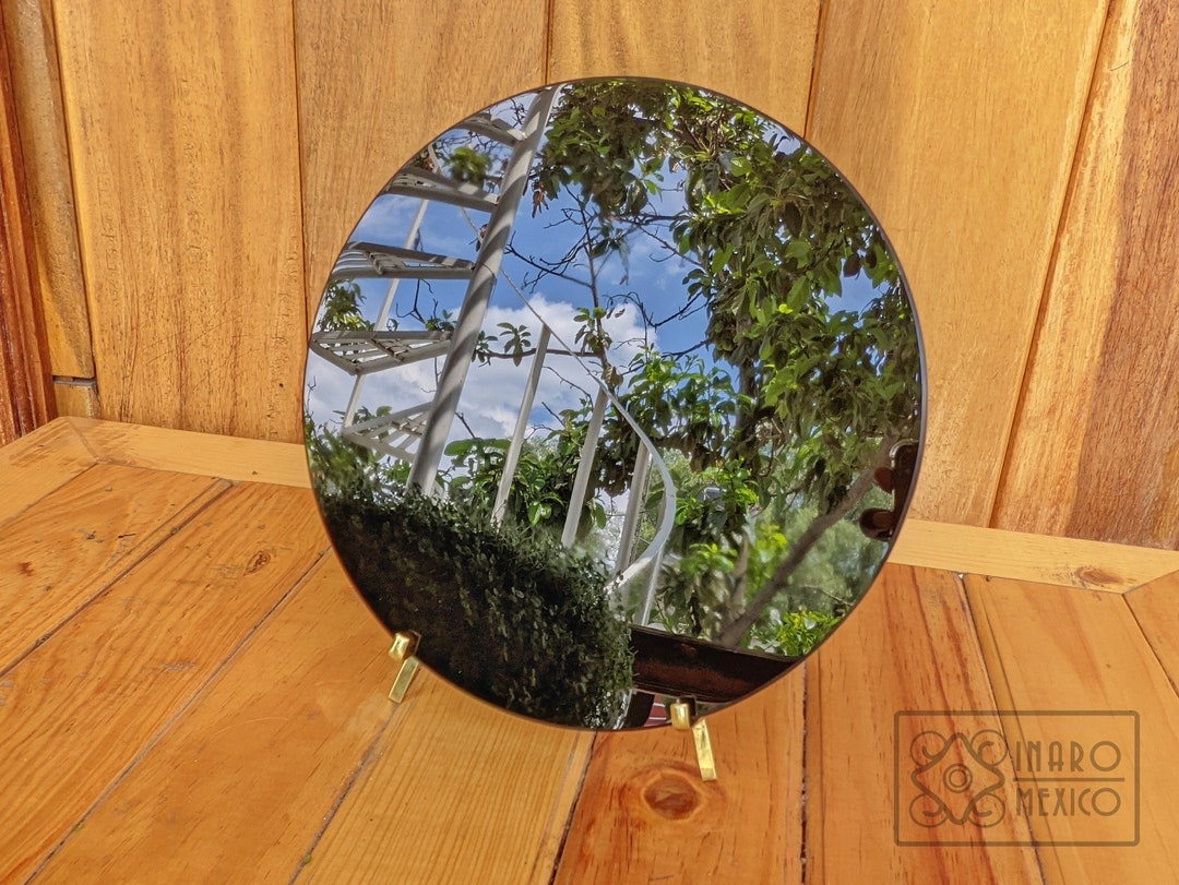 Black Obsidian Mirror, Tezcatlipoca, Crystal Scrying Mirror, Black ...