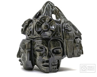 Carved Obsidian Mask - Etsy