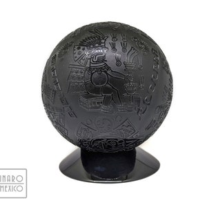 Black Obsidian Sphere, Engraved With the 5 Suns: the Gods of Mexica ...