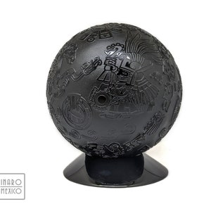 Black Obsidian Sphere, Engraved With the 5 Suns: the Gods of Mexica ...