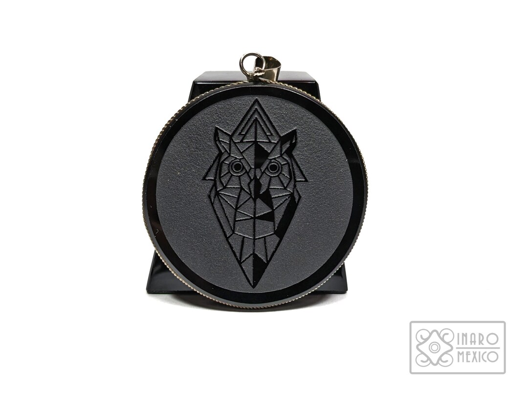 Owl, Pendant Talisman, Spirit Animal Guide, Totem Medallion Engraved in ...