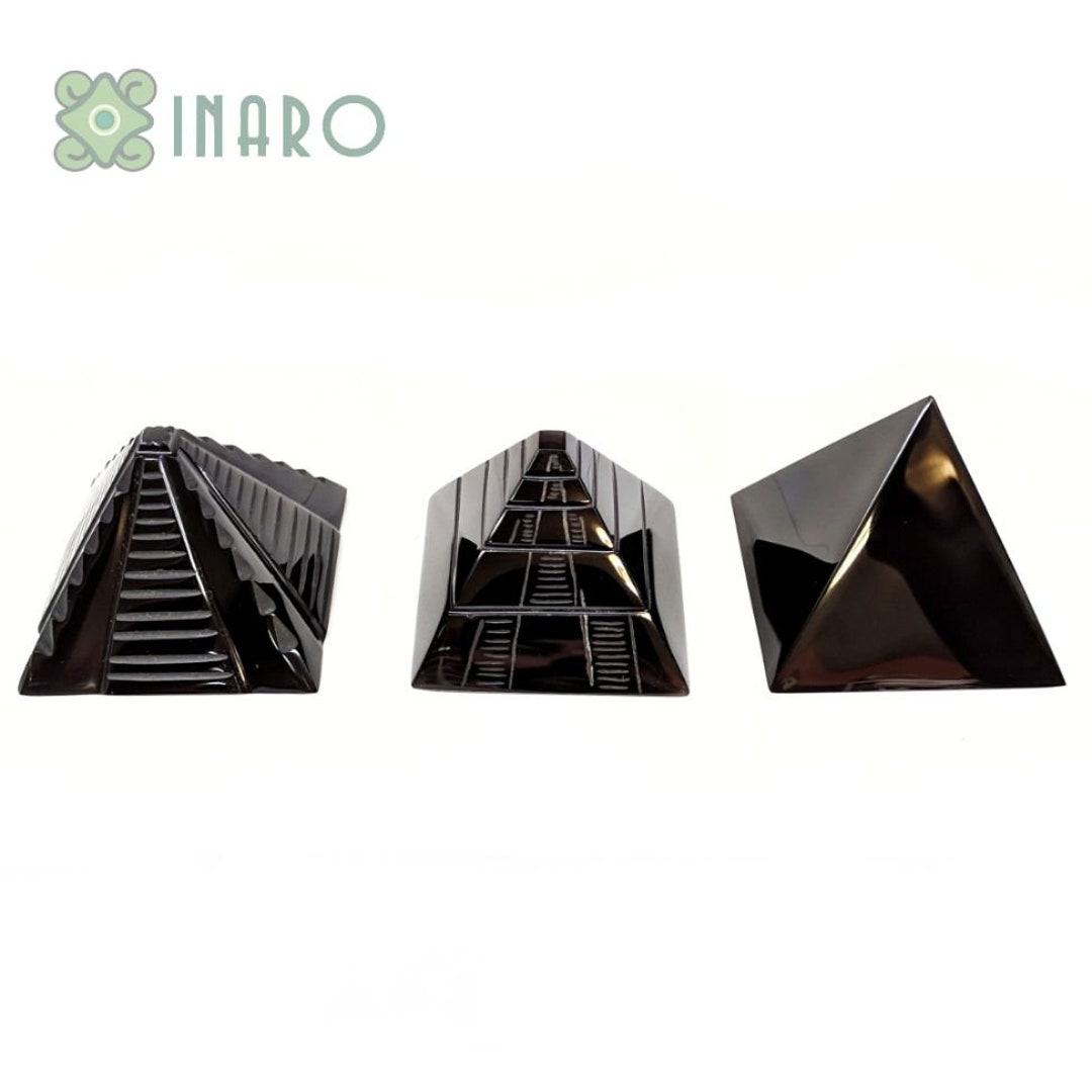 Obsidian Pyramids Set of 3, Egyptian, Mayan, and Teotihuacan Pyramids ...