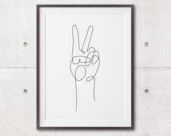 Peace Sign Print | Etsy
