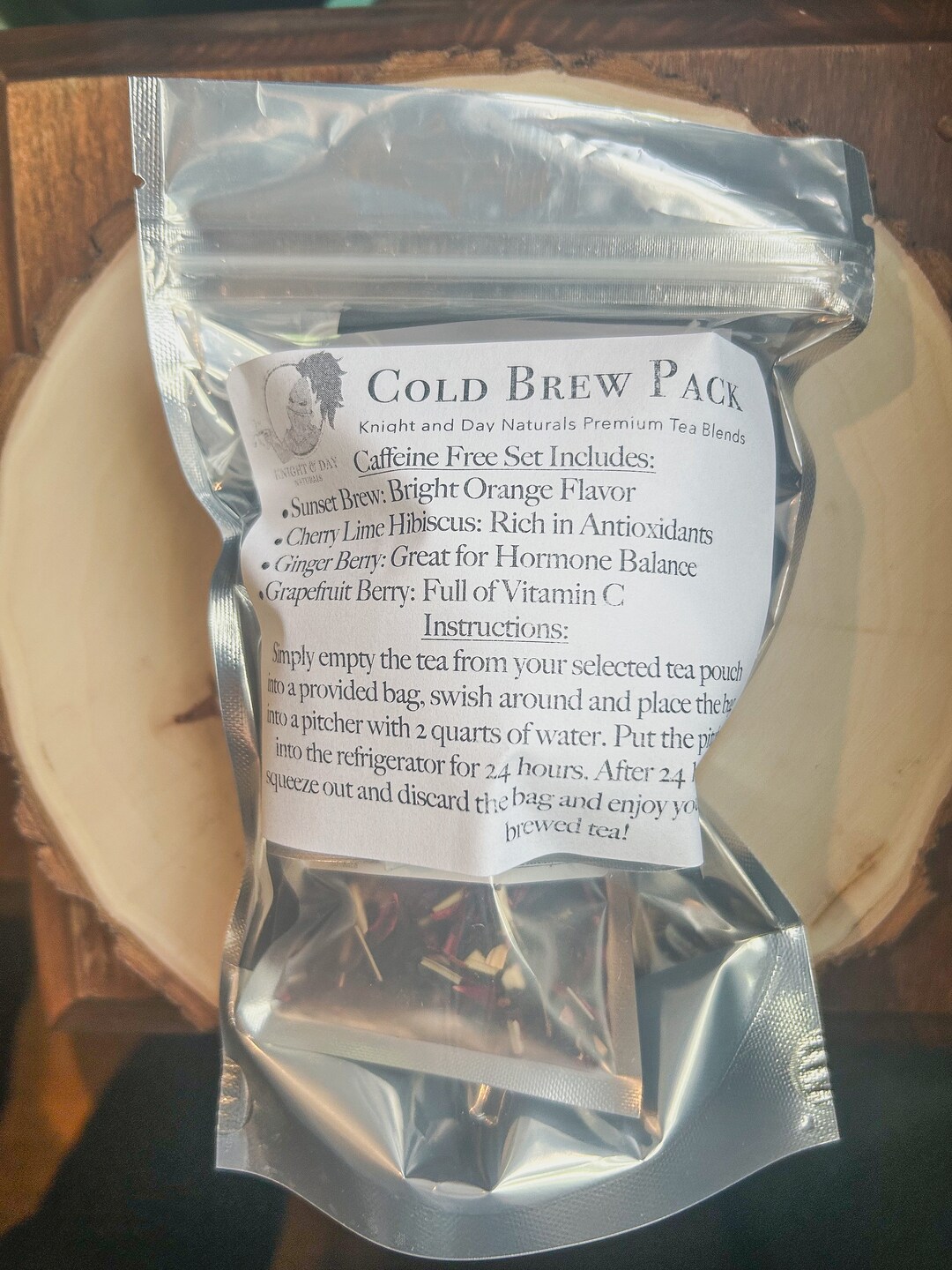 Cold Brew Tea Sampler Pack 24 Hour Brew Iced Tea Caffeine Free Gift Set ...