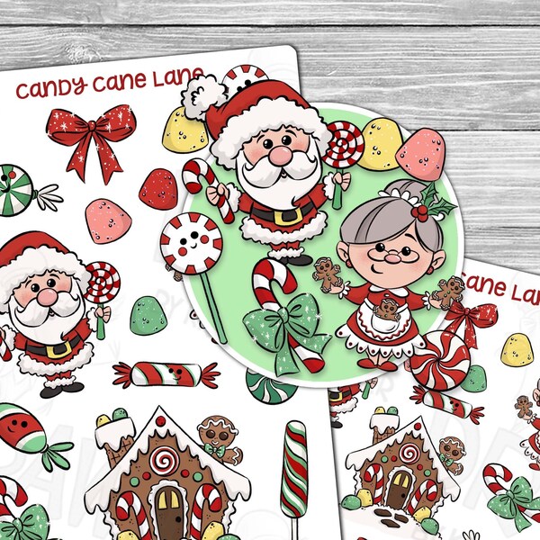 Candy Cane Lane Stickers - Etsy