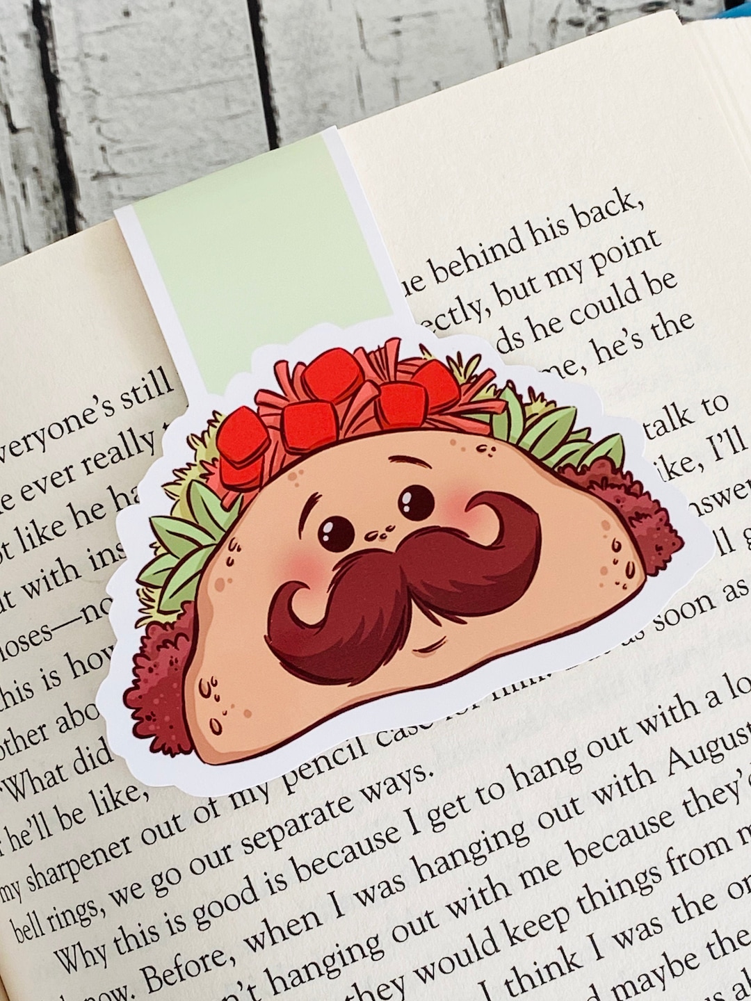 Cut Taco Magnetic Bookmark Kawaii Bookmarks Planner - Etsy Canada