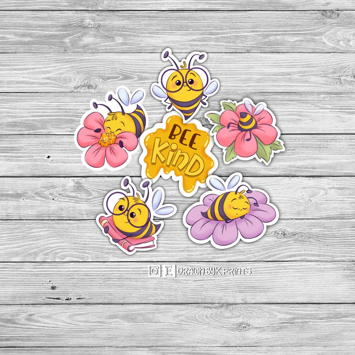 Bees Decal Sticker Pack Bee Stickers Bee Kind Bee Awesome | Etsy