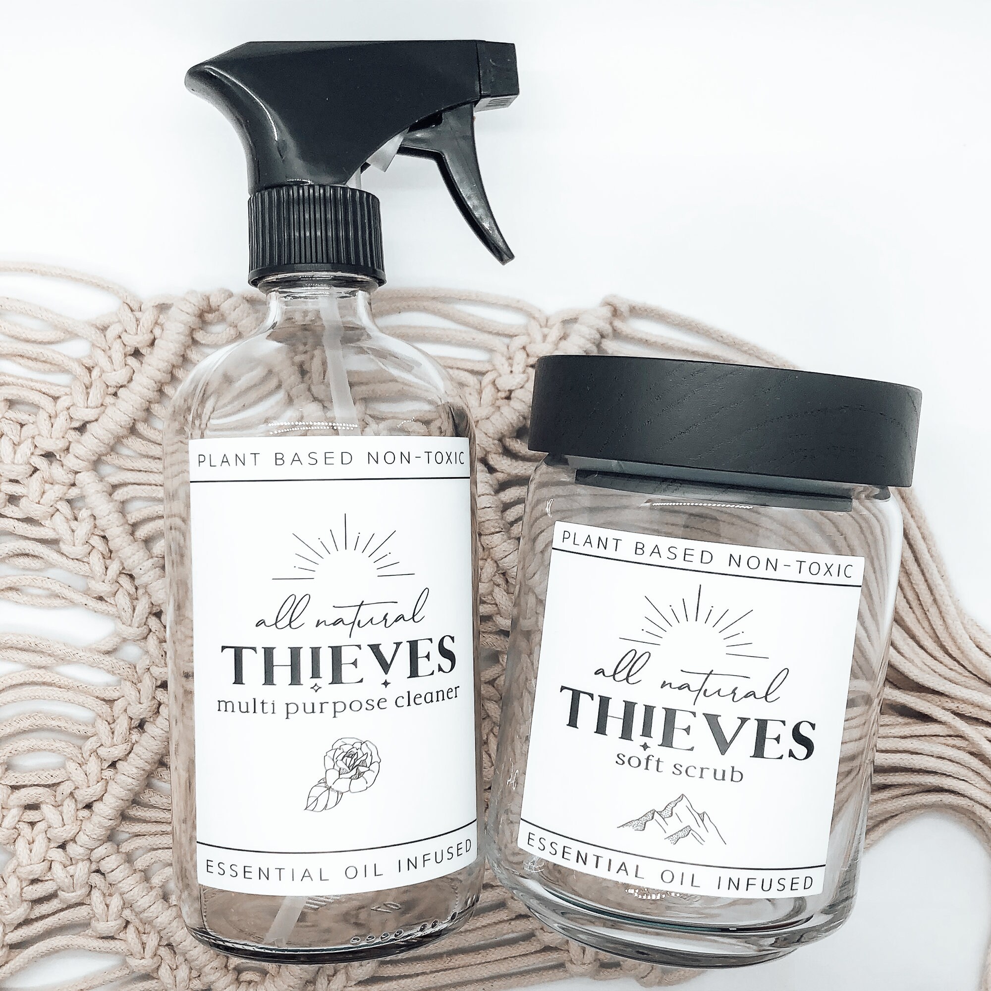 Thieves Cleaner Label Multi Purpose Label 16oz Glass | Etsy