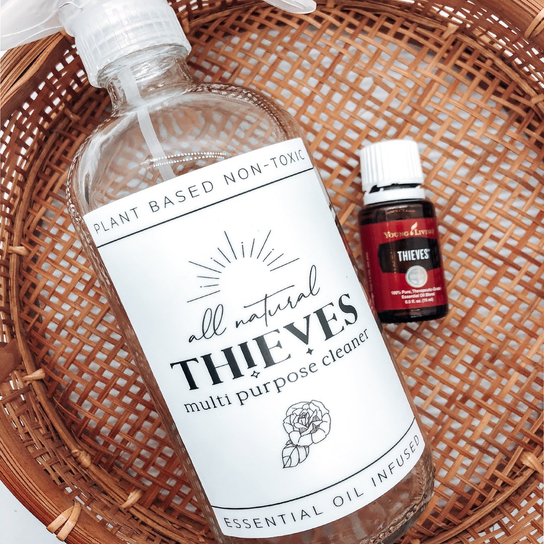 Thieves Cleaner Label Multi Purpose Label 16oz Glass Label Glass Label ...