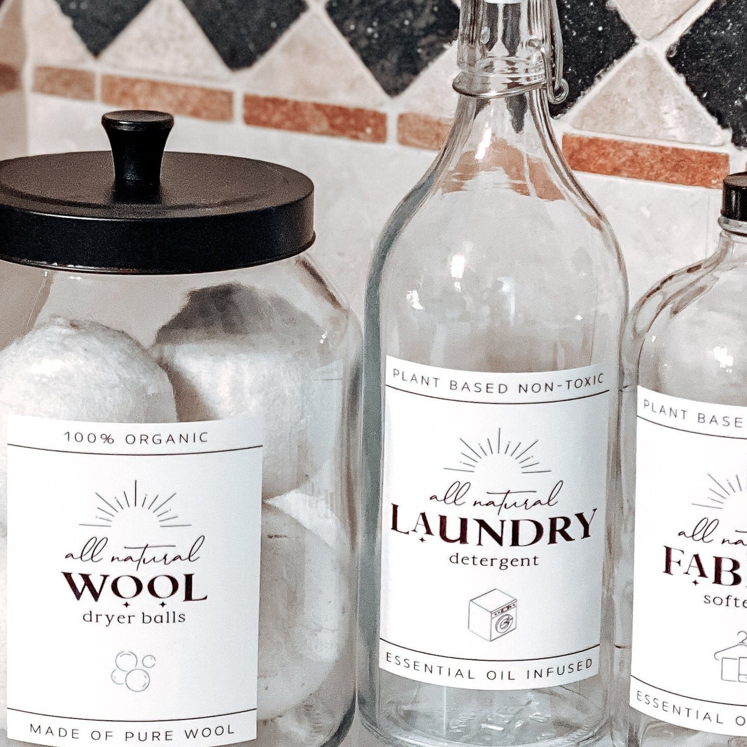 Laundry Label Detergent Label 32oz Glass Bottle Label | Etsy