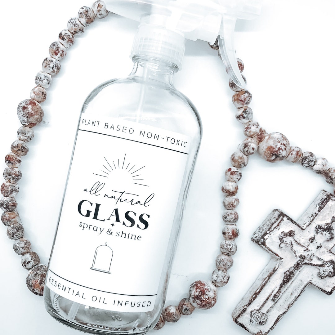 Glass Cleaner Label | 16oz Glass Bottle Label | Glass Cleaner | Cleaner ...