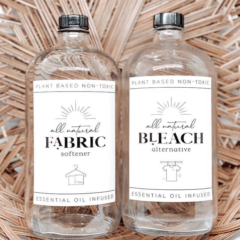 Bleach Label 32 Oz. Glass Bottle Label Laundry Label - Etsy UK