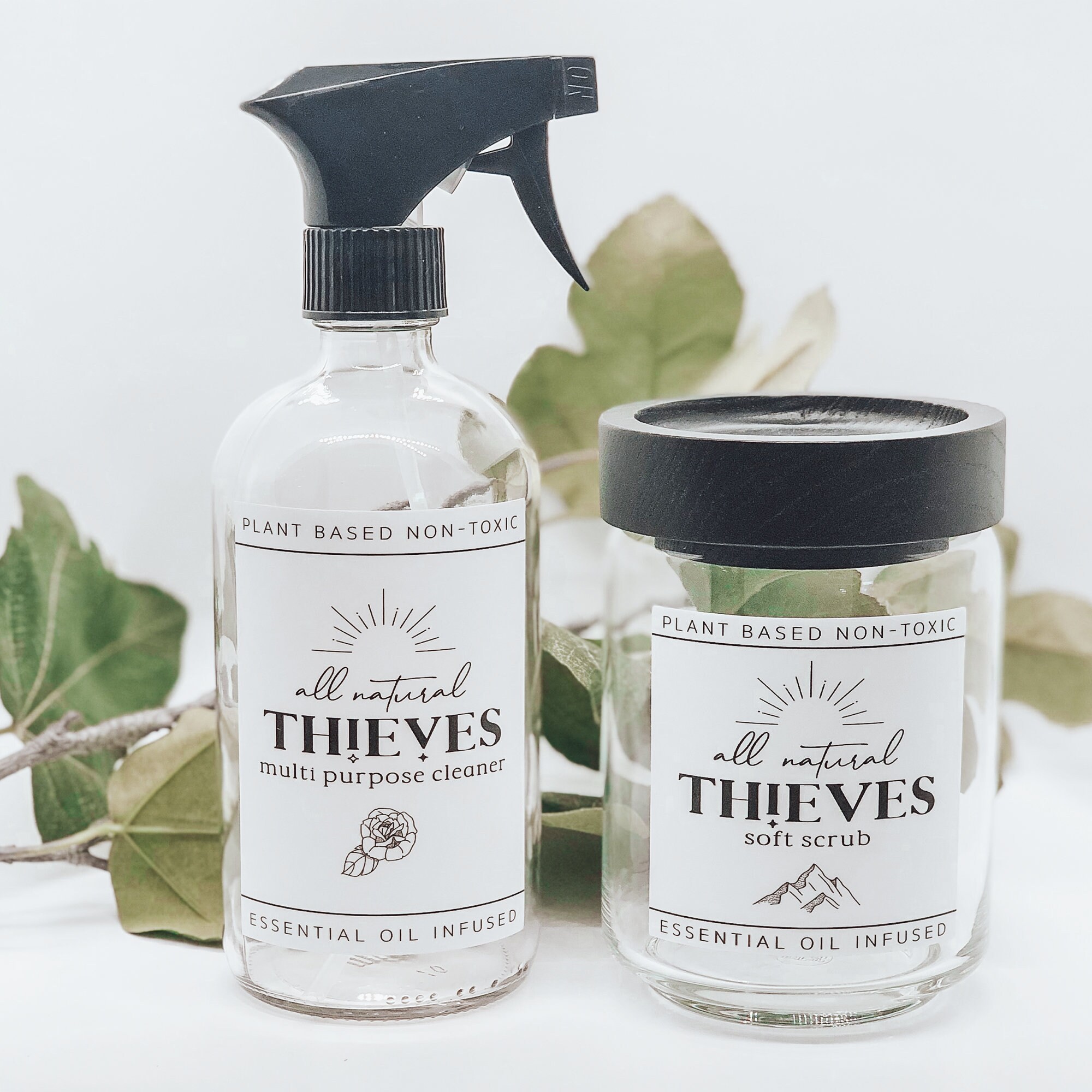 Thieves Soft Scrub Label Glass Label Essential Oil Bottle | Etsy