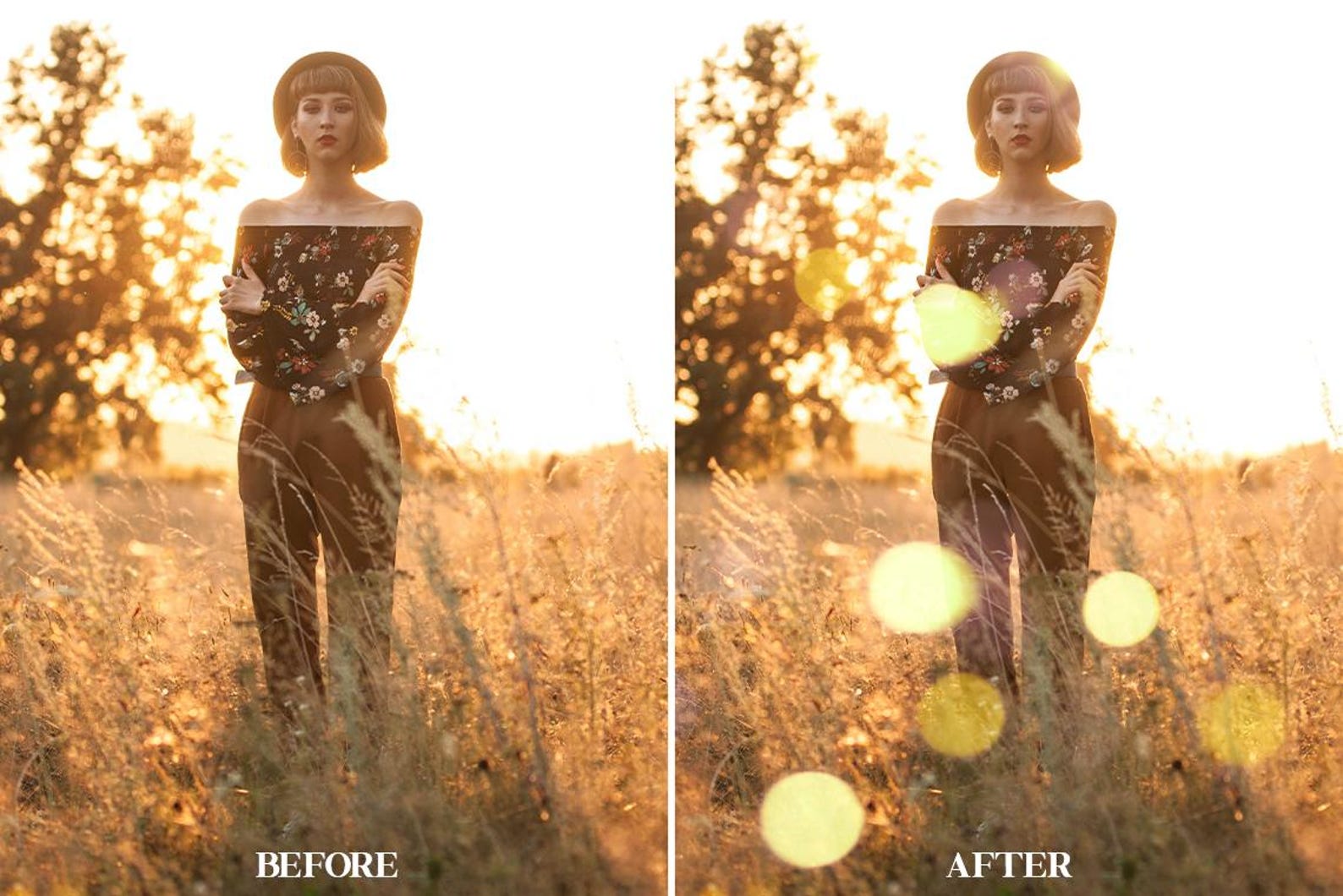 100 BOKEH LIGHT OVERLAYS | Golden Bokeh Lights, Glitter Overlays, Soft ...