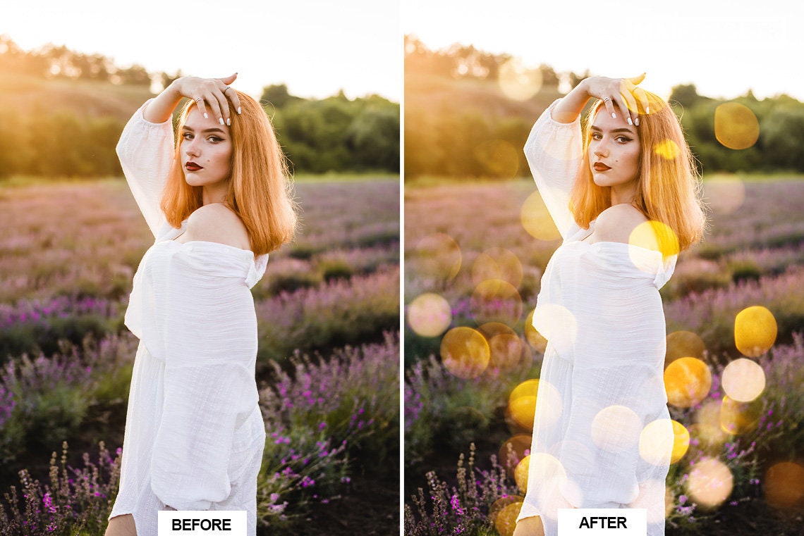 100 GOLDEN BOKEH OVERLAYS Golden Bokeh Lights Overlays for | Etsy