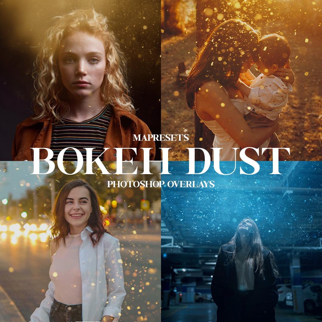 100 BOKEH DUST OVERLAYS | Bokeh Dust Photo Overlays for Photoshop ...