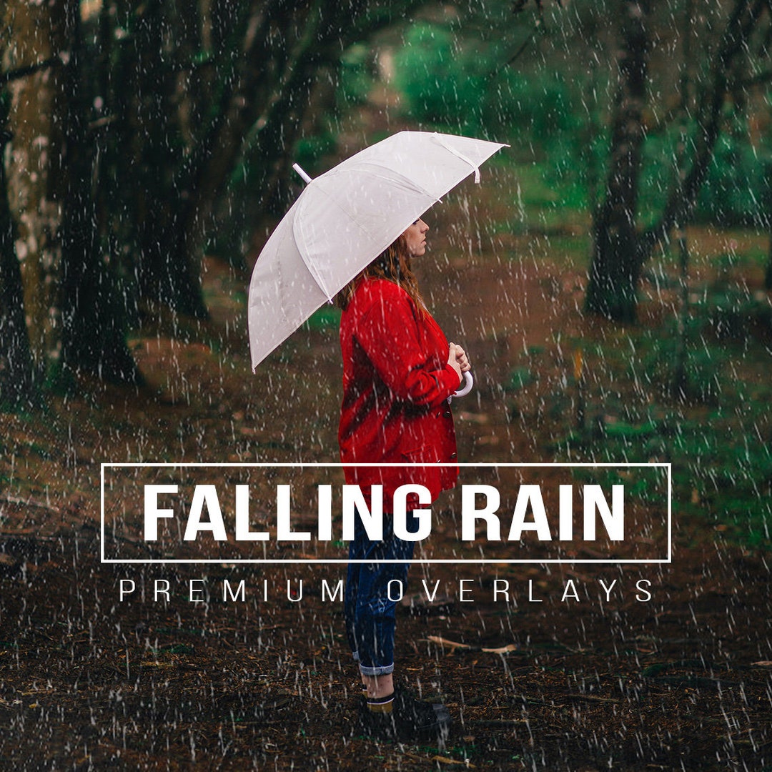 50 FALLING RAIN OVERLAYS Rain Photo Overlays, Rain Photoshop Overlays ...