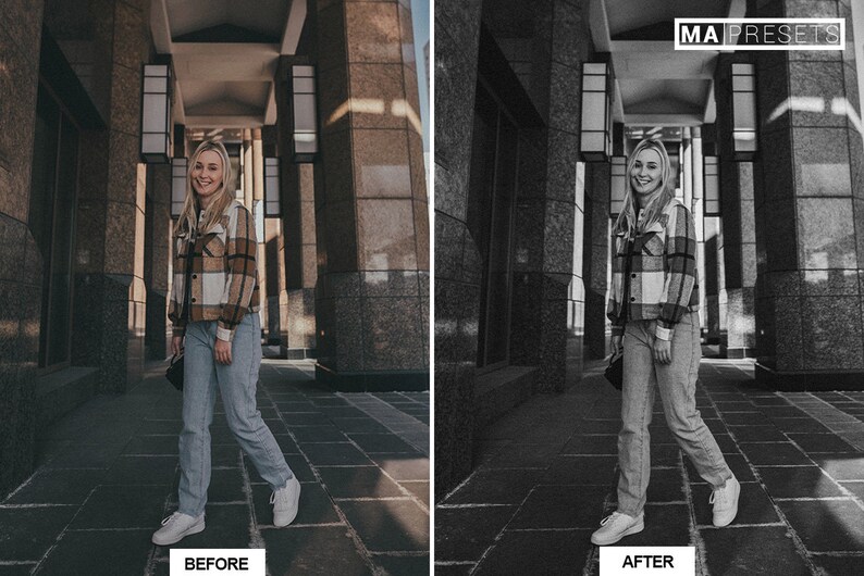 10 Black and White Film Look Lightroom Mobile and Desktop - Etsy