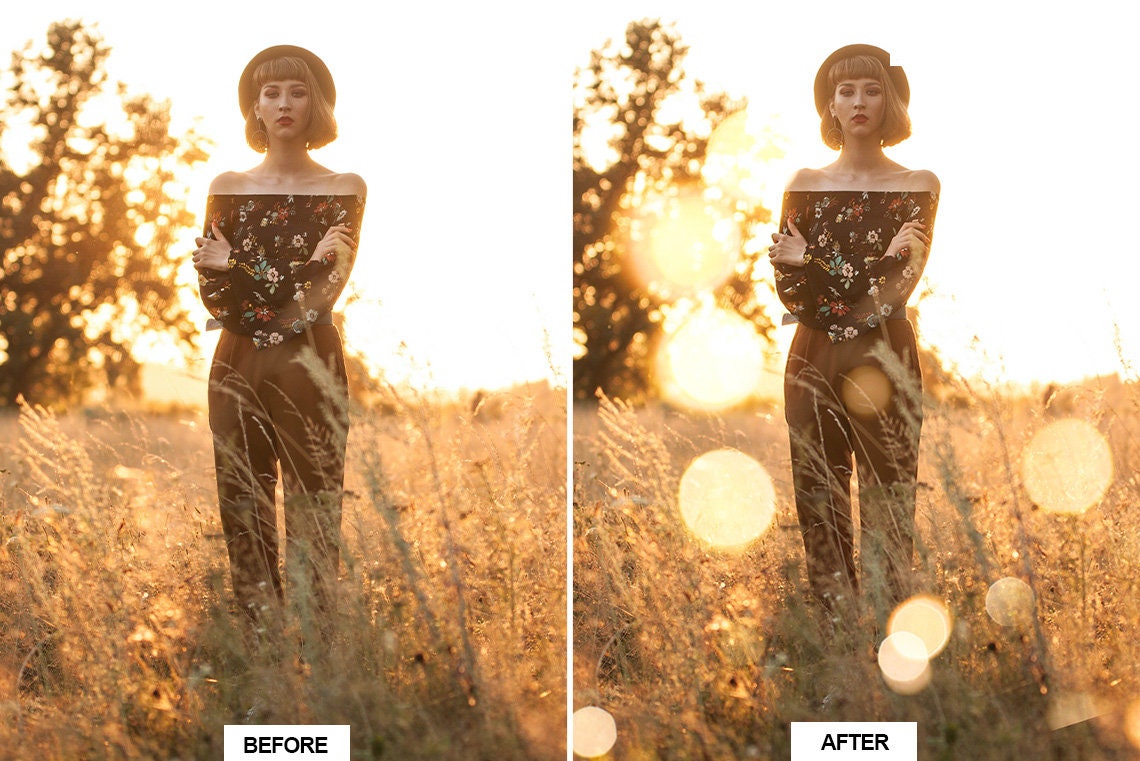 100 GOLDEN BOKEH OVERLAYS Golden Bokeh Lights Overlays for | Etsy