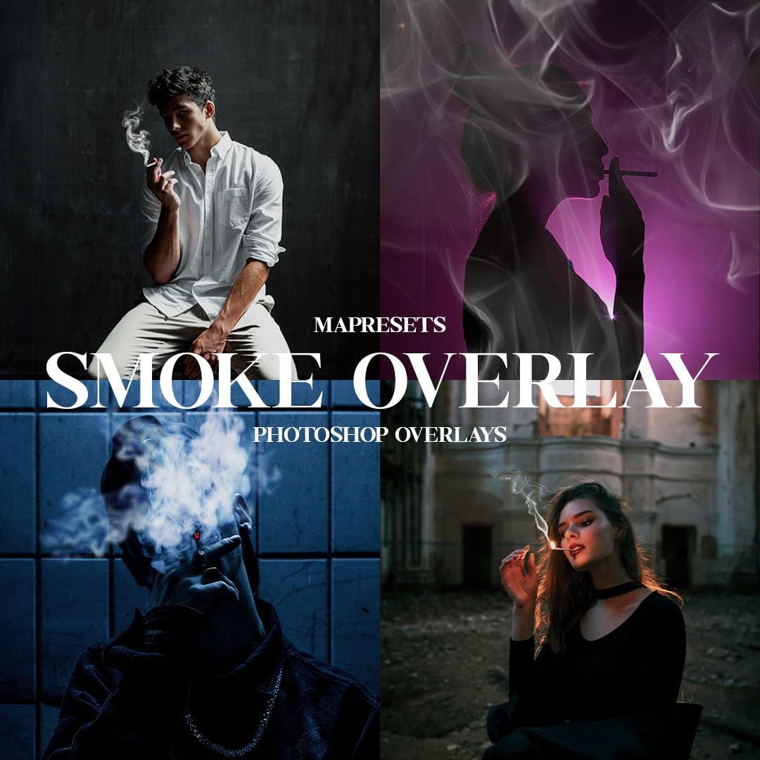 100 Smoke Overlays | Realistic Mist Effects, Photoshop Smoke Textures ...
