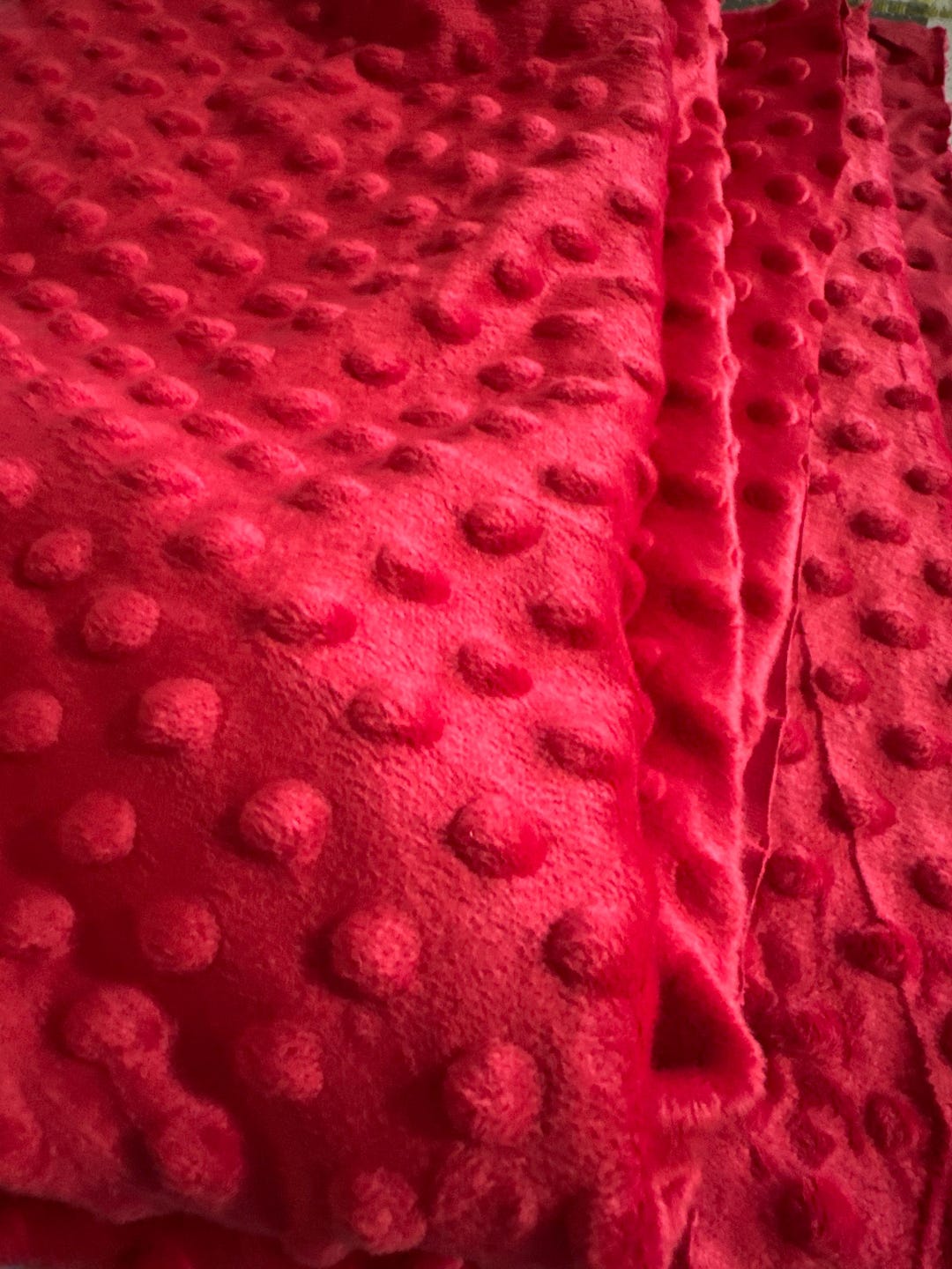 Red Minky Fabric - Etsy