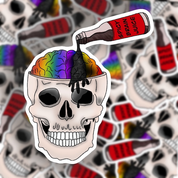 Spicy Brainsticker Large Sticker Laptop Decals Waterbottle - Etsy