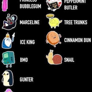 Adventure Time Sticker Set - Etsy
