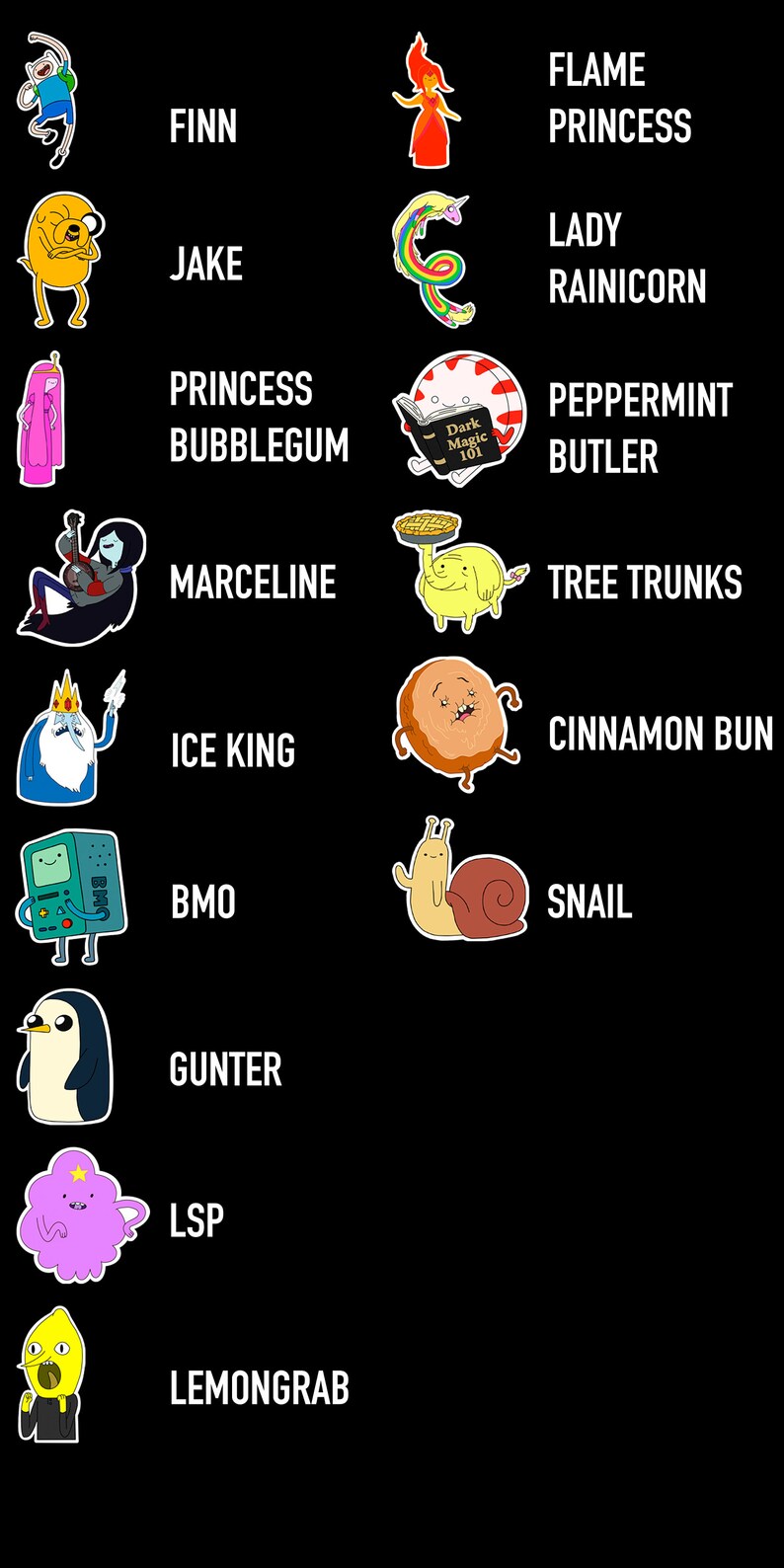 Adventure Time Sticker Set - Etsy