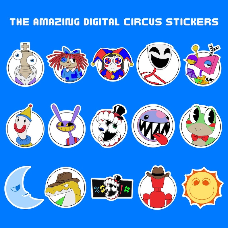 The Amazing Digital Circus Sticker Set - Etsy