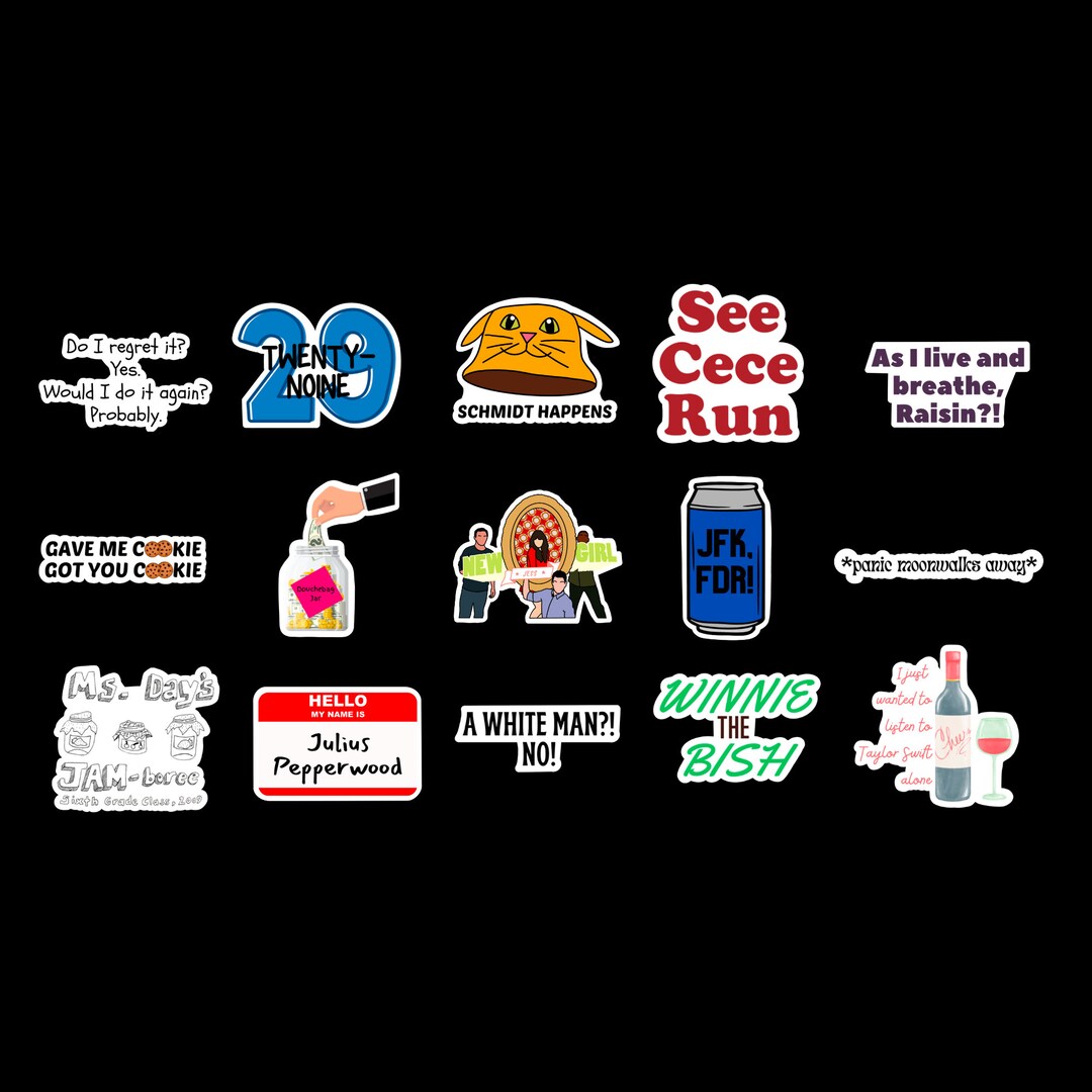 New Girl Sticker Set - Etsy