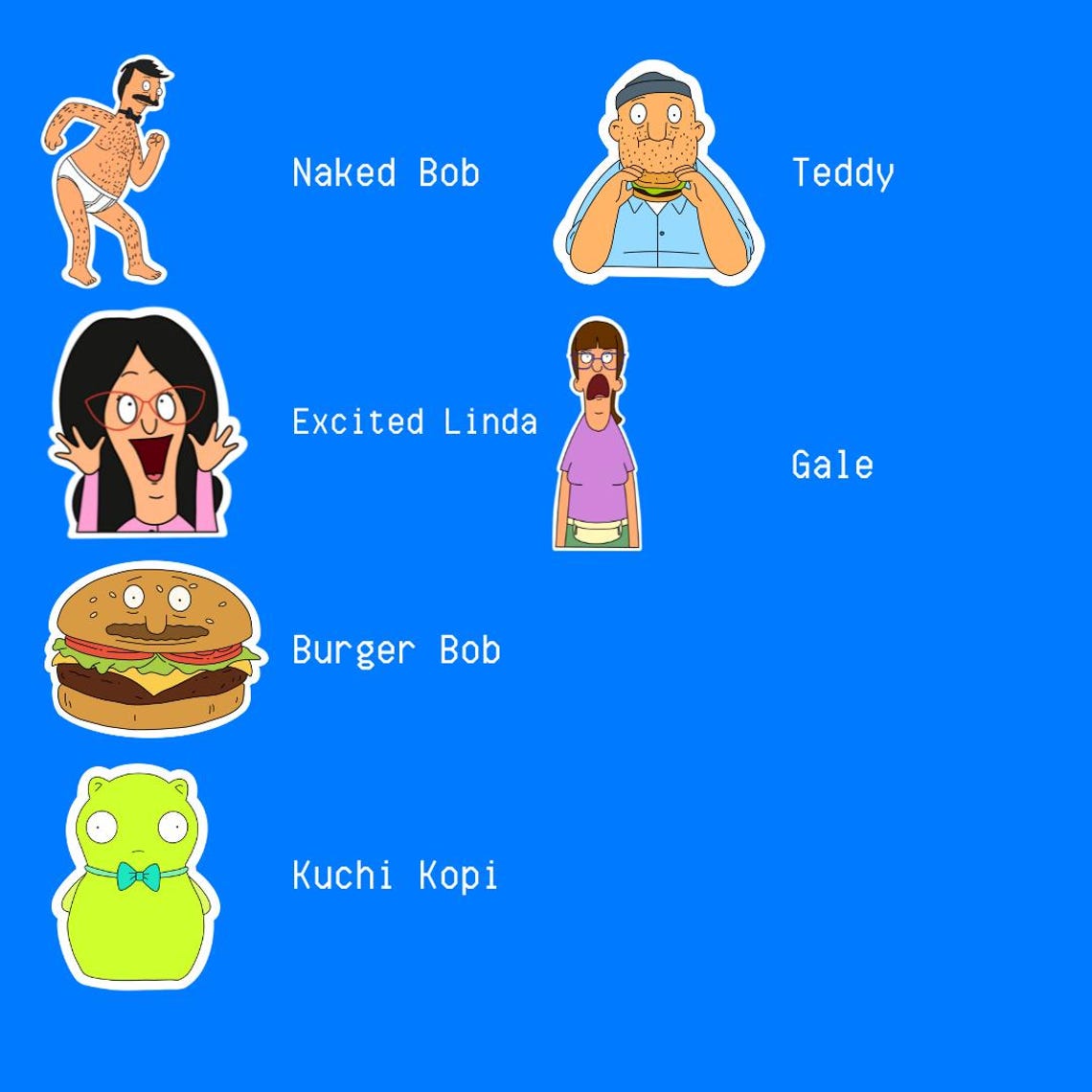 Bob's Burgers Sticker Set - Etsy