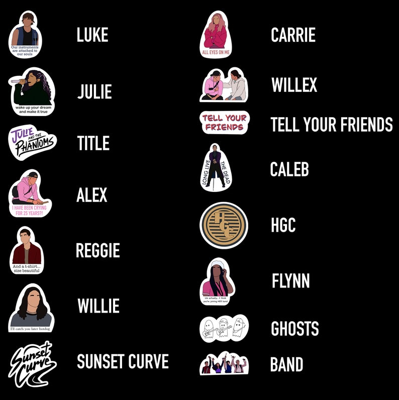 Julie and the Phantoms Sticker Set - Etsy