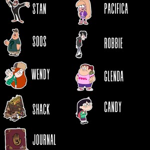 Gravity Falls Sticker Set - Etsy
