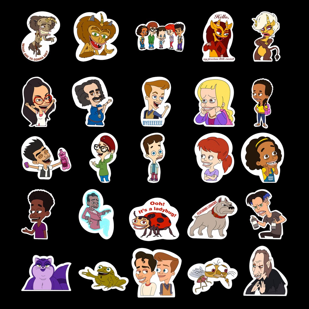 Big Mouth Sticker Set - Etsy