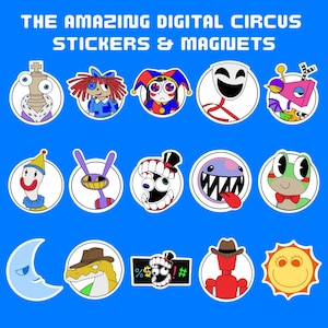 The Amazing Digital Circus Sticker & Magnet Set - Etsy
