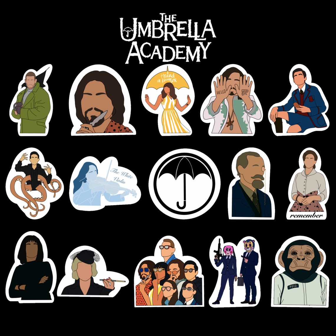 Umbrella Academy Sticker Set - Etsy