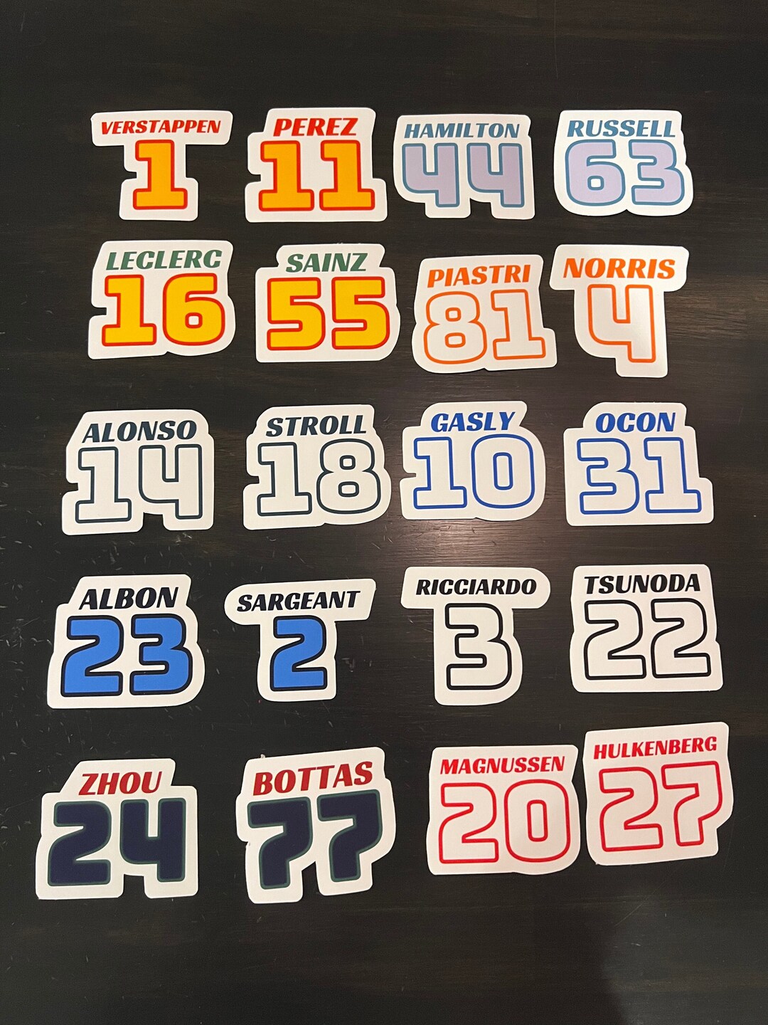 Formula 1 Drivers 2023 Sticker Set - Etsy