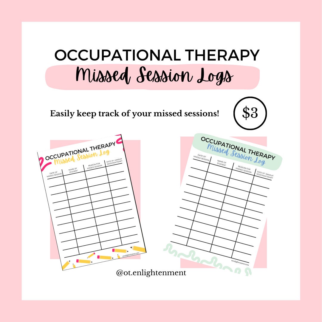 OT Missed Sessions Log - Etsy