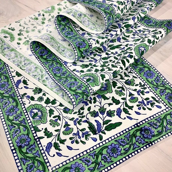 Blue Table Runner - Etsy