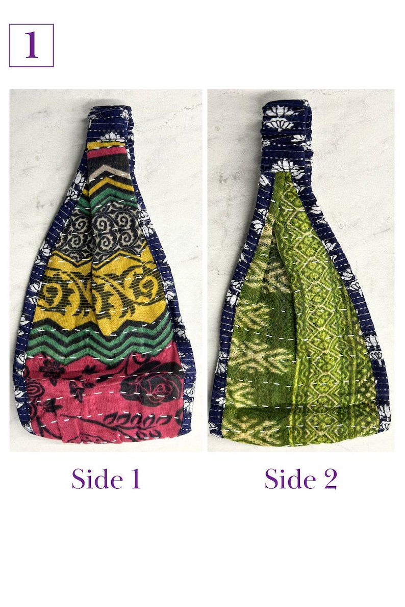 Reversible Kantha Headband: Assorted Colors - Etsy