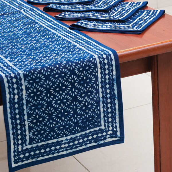 Indigo Table Runner - Etsy