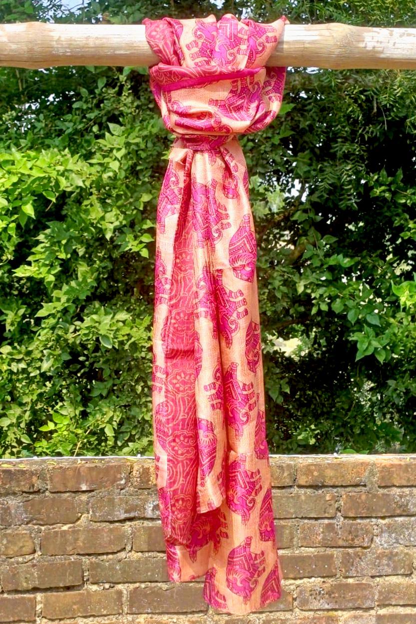 Up-cycled Silk Sari Scarves : Assorted Colors & No Tassels - Etsy