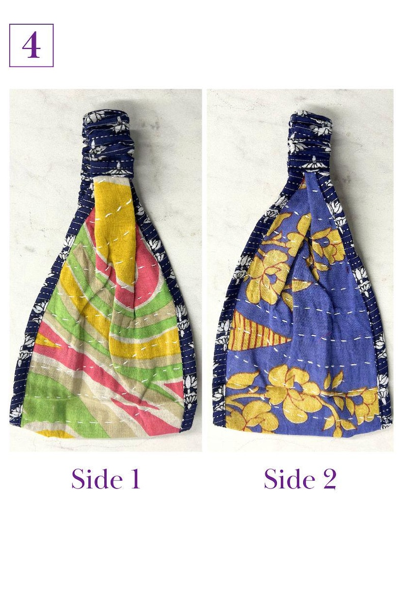 Reversible Kantha Headband: Assorted Colors - Etsy