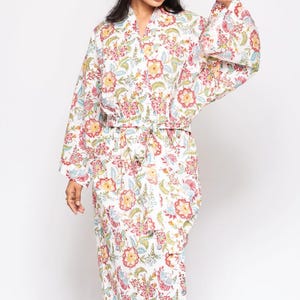 Reva Block Print Cotton Kimono Robe - Etsy