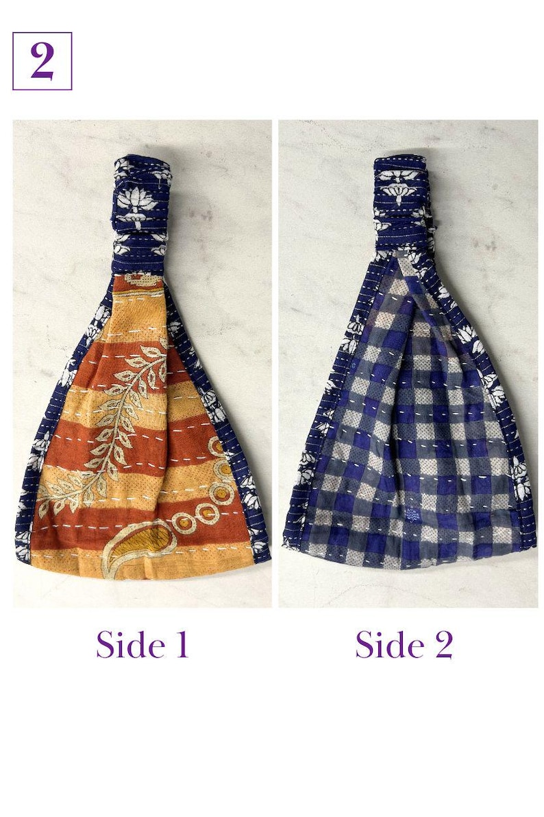 Reversible Kantha Headband: Assorted Colors - Etsy