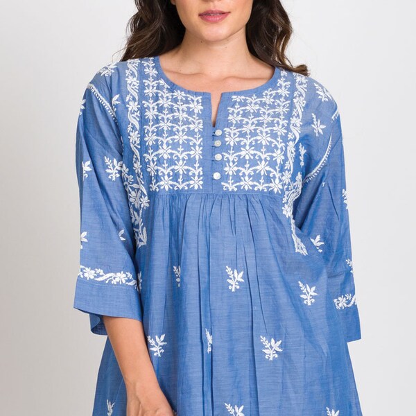 Blue Tunic - Etsy