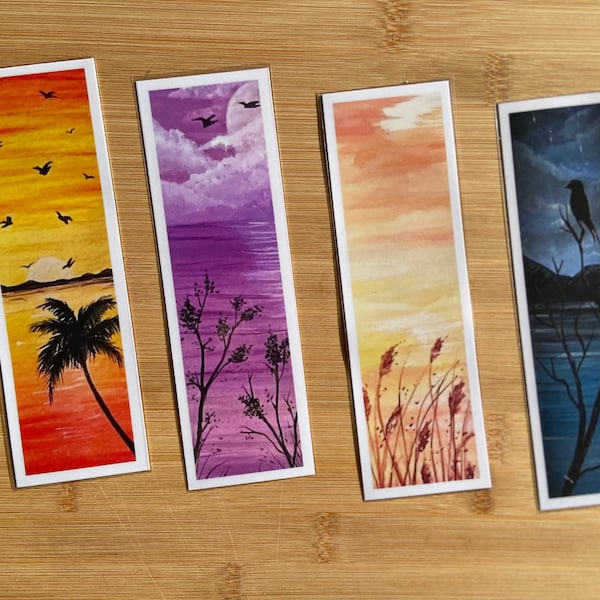 Watercolor Bookmarks - Etsy